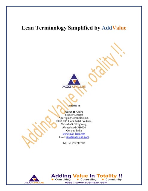 LEAN Cheat Sheet | PDF