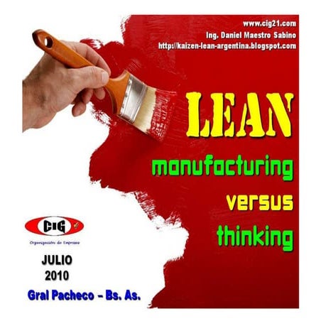 Lean thinking vs manufacturing | PDF