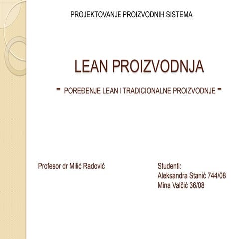 Lean vs traditional | PPTX