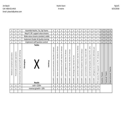 Lean x matrix (hoshin kanri) | PPT