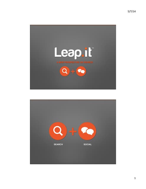 Original Design Thinking for Leap.it ('Search Mapping') | PDF