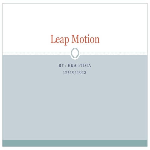 Leap motion | PPT