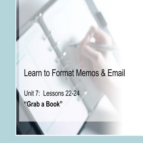 Learn To Format Memos & Email | PPT