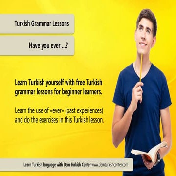 Learn Turkish grammar: "ever & never" in Turkish language | PPTX