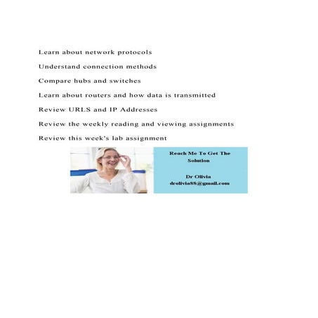 Learn about network protocolsUnderstand connection methods.docx