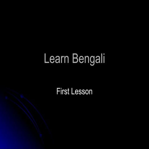 Learn bengali | PPT