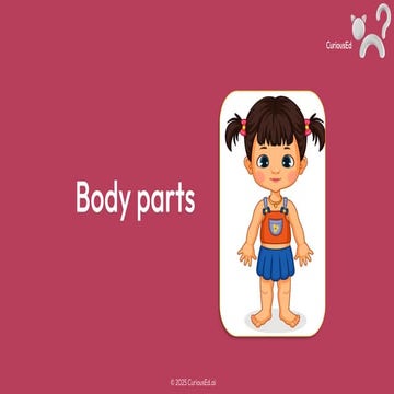 Learn Body Parts with Pictures – PPT for Early Years (Nursery, LKG, UKG ...