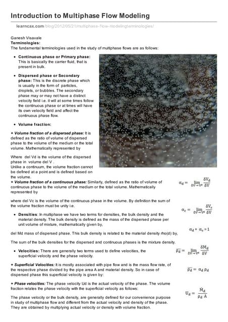 Introduction To Multiphase Flow Modeling Pdf