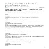 Learncbse.in natural vegetation and wild life class 7 extra questions ...