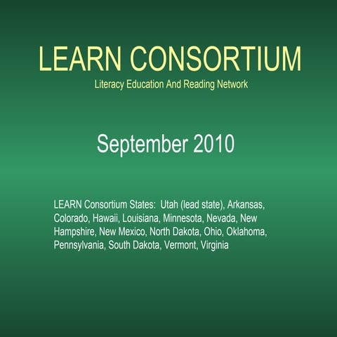 Learn consortium sept 2010 9 21-10 | PPT