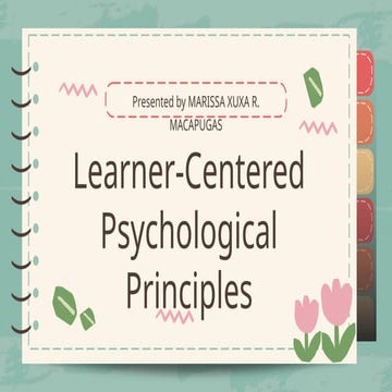 14 learner centered principles | PPTX
