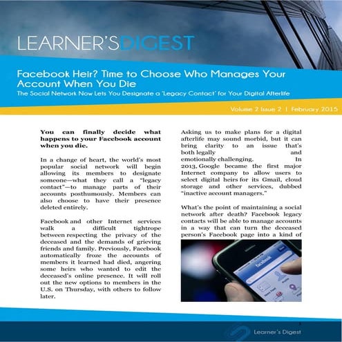 Learner's Digest Vol 2 issue 2 (February 2015) | PDF