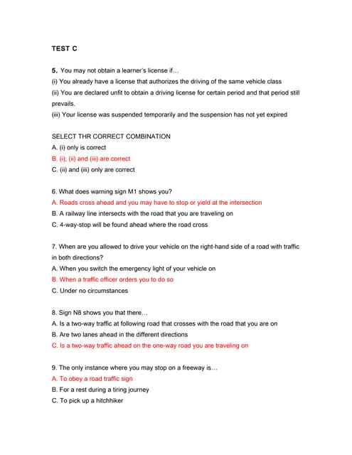 Learners test a | DOC