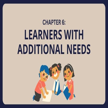 LEARNERS WITH ADDITIONAL NEEDS ProfEd Topic | PDF