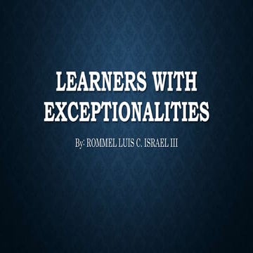 Learners with exceptionalities | PPTX