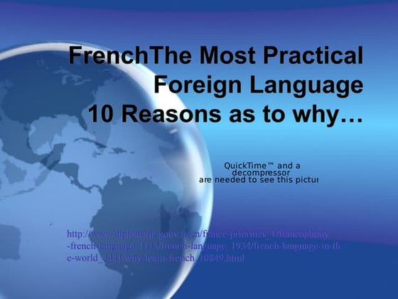 Reasons for learning french | DOC