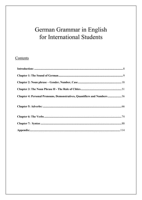 German language | PPTX