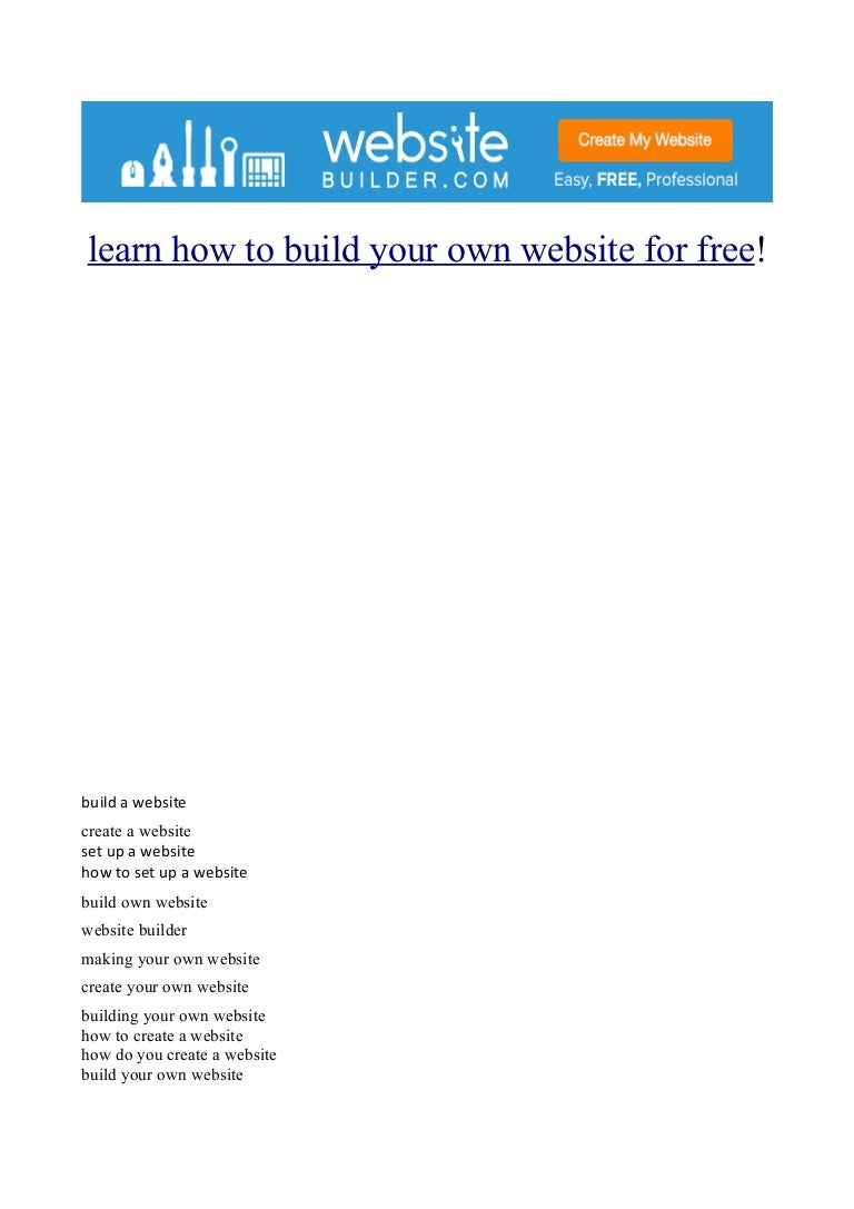 Learn How To Build Your Own Website For Free With Online Website Buil learn-how-to-build-your-own-website-for-free-with-online-website-buil