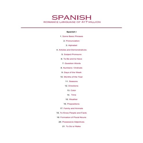 Learn how to speak spanish easily | PDF