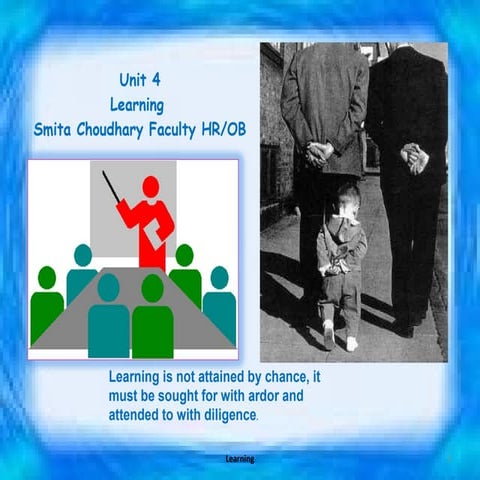 Learning-Organisational Behavior | PPT