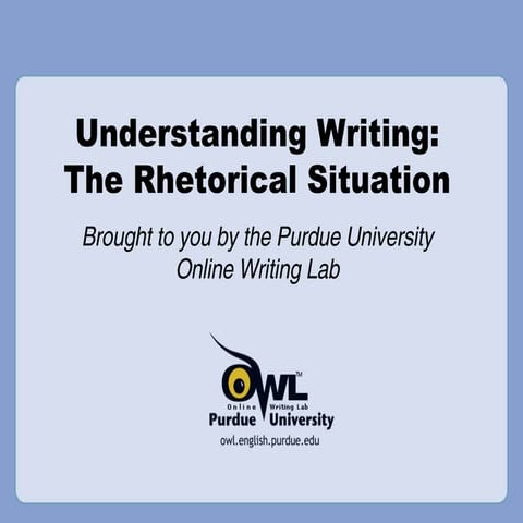 Rhetorical Situation | PPT