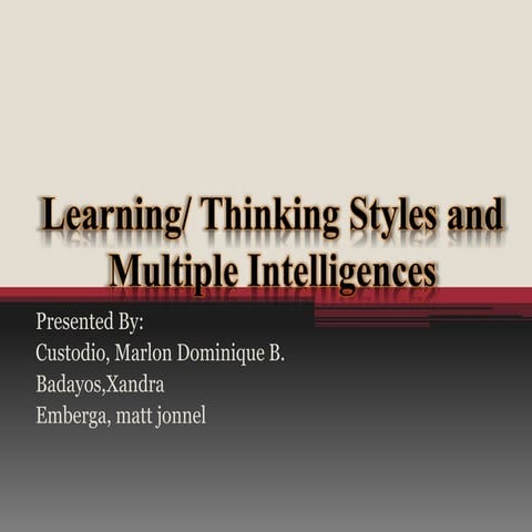 Learning | PPT