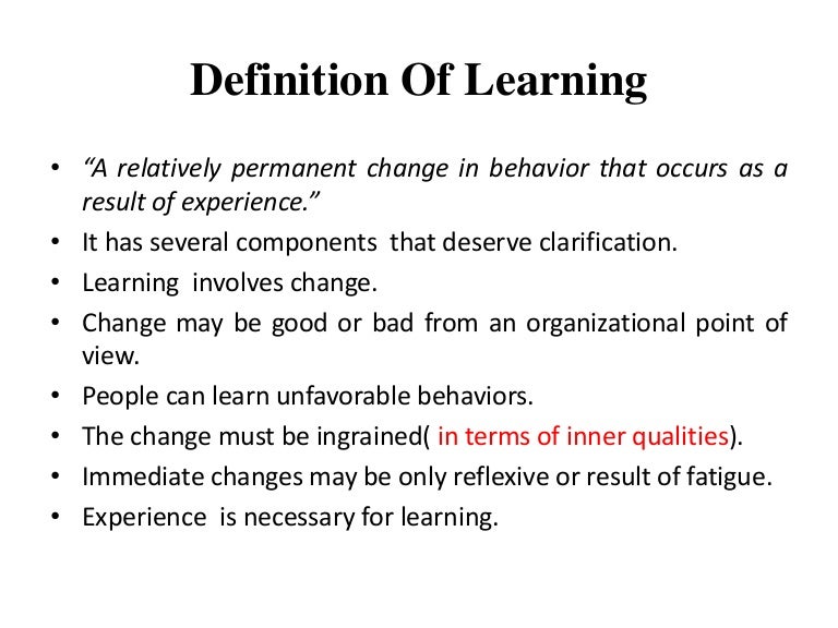 Learning learning