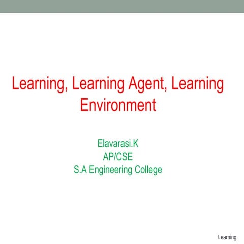 Learning | PPT