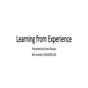 Learning-from-Experience. leadership skills | PPTX