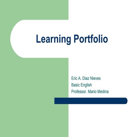 Learning Portfolio | PPT