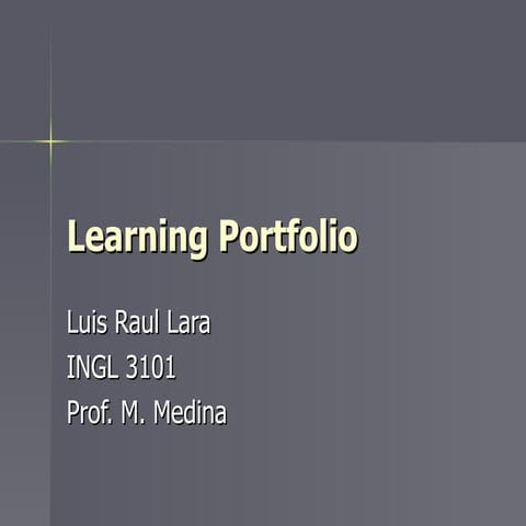Learning Portfolio | PPT