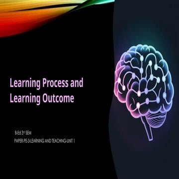 Learning Process-Factors for learning ppt | PPTX