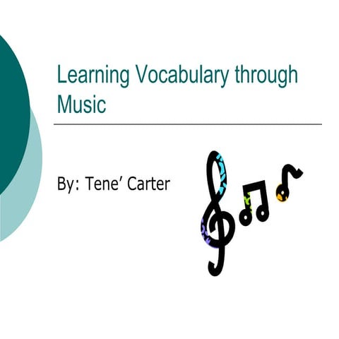 Learning Vocabulary Through Music | PPT