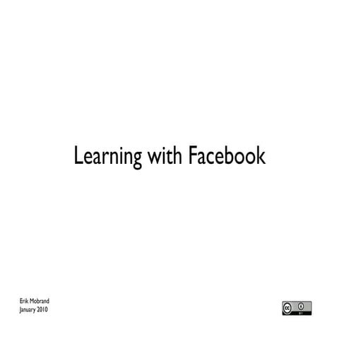 Learning with Facebook | PPT