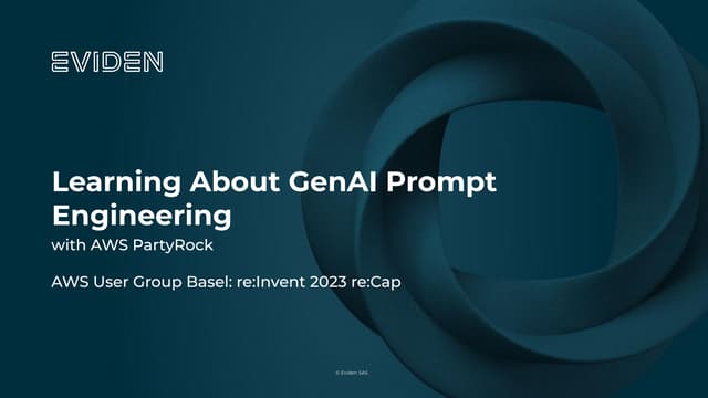 Learning About Genai Engineering With Aws Partyrock Aws User Group