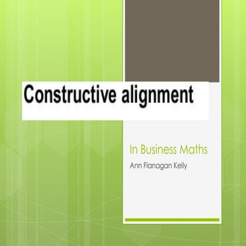 Constructive alignment | PPTX