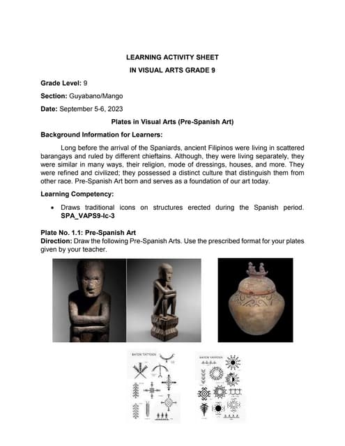 G7-SPA-Q2-W1-TP2.pptx VISUAL ARTS GRADE 7 | PPTX