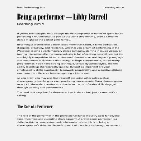 Learning Aim A1.docx Learning Aim A Doc1 | PDF