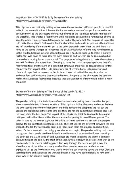 UNIT 21 Editing Techniques | DOCX