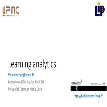 Learning analytics, projet Hubble | PDF | Computer Software and Applications | Computing