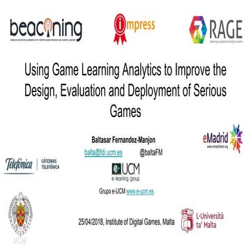 Using Game Learning Analytics to Improve the Design, Evaluation and ...