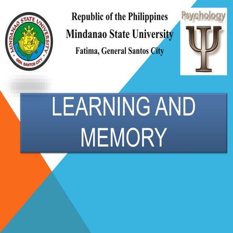 Learning and memory | PPT