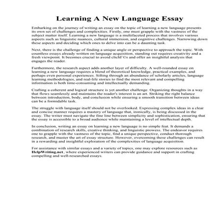 Learning A New Language Essay.pdf