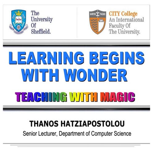 Learning Begins With Wonder - Teaching with magic | PPT