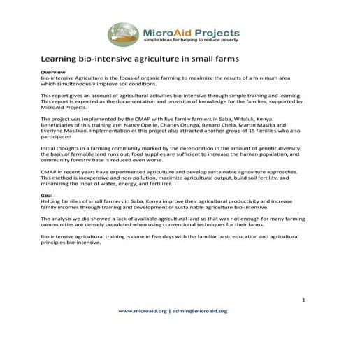 Learning biointensive agriculture in small farms | PDF
