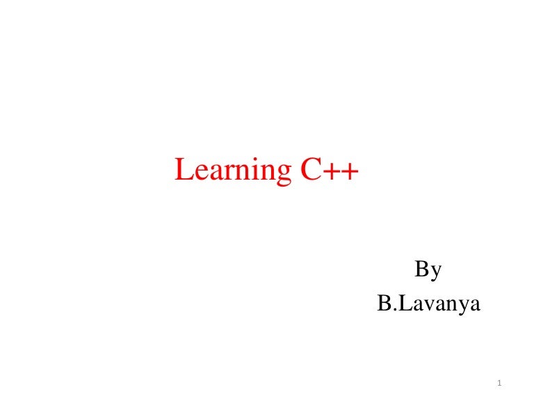 Learning c++