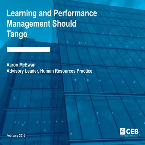 Learning and Performance Management Should Tango | PPT