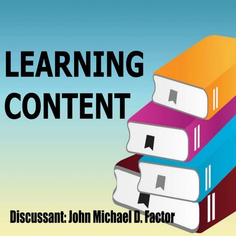 Learning content ppt | PPTX