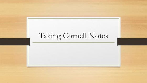 Cornellnotes | PPT