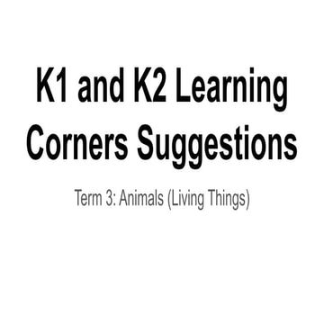 Learning corners K1 and K2 Preschool | PDF
